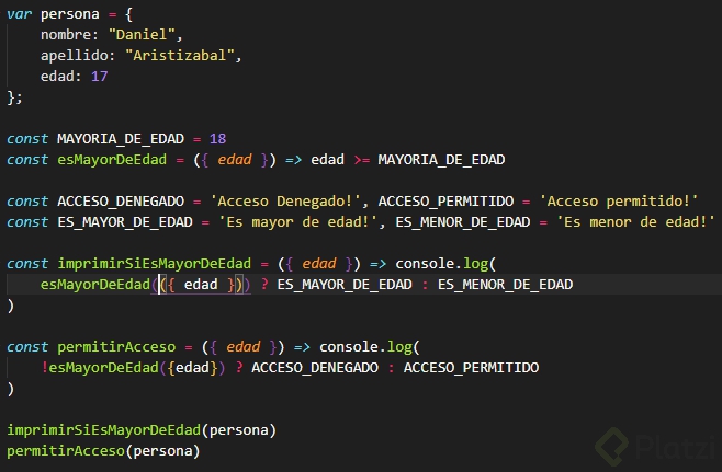 Arrow Functions Platzi